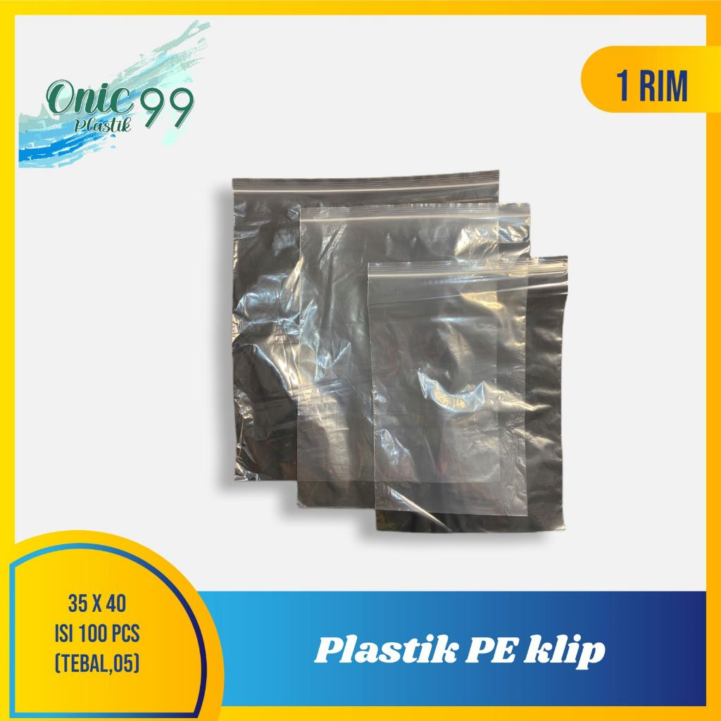 Jual PLASTIK PE KLIP 35X40 ISI 100 LEMBAR/ PLASTIK ZIPPER/ PLASTIK ...