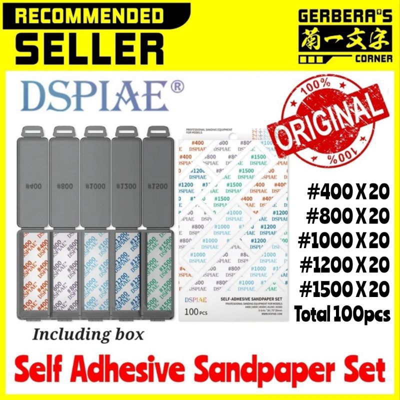 Jual DSPIAE DSP-S01 Self Adhesive Sandpaper Set 100pcs | Shopee Indonesia