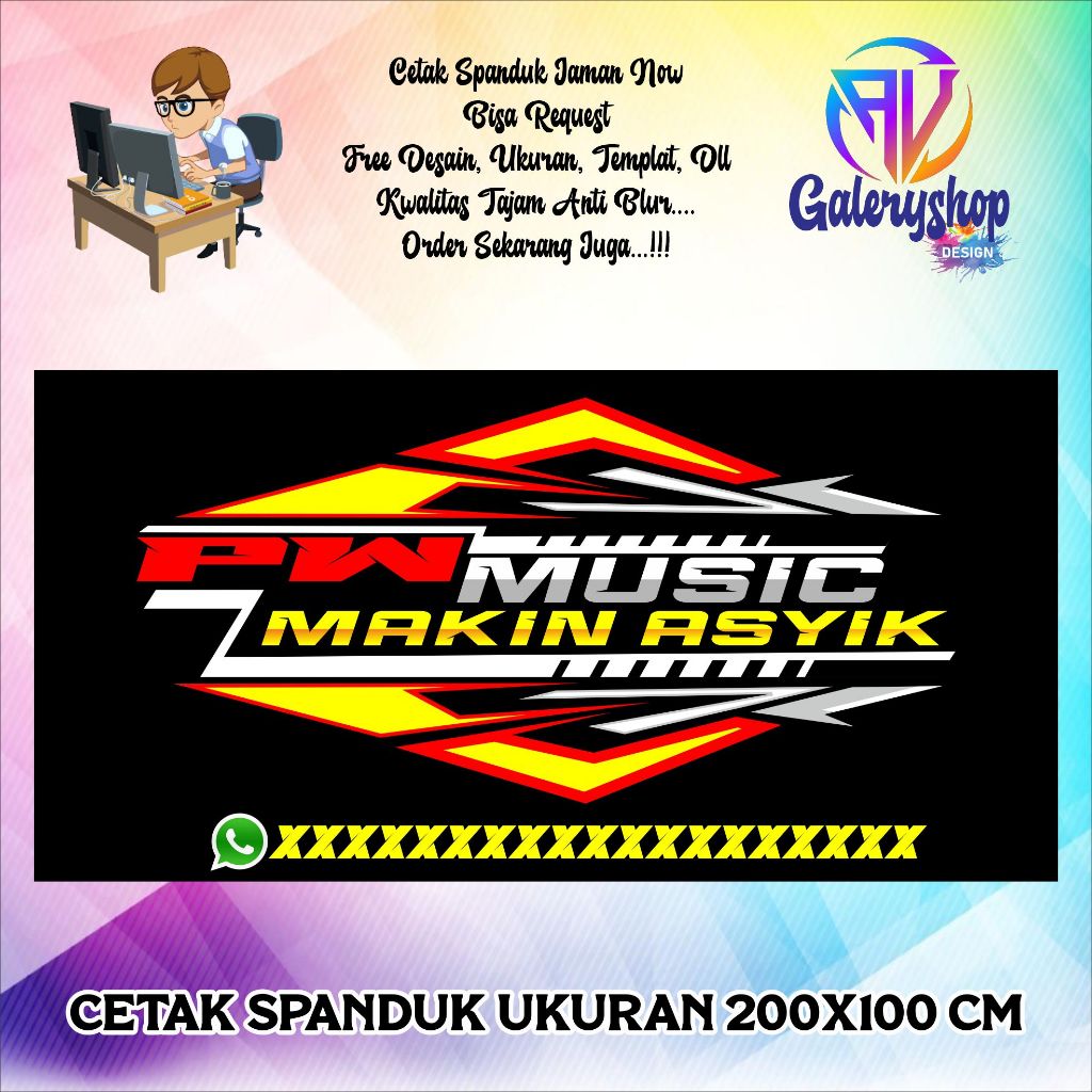 Jual mmt, spanduk, banner, music audio, sound sistem hajatan, dll ...