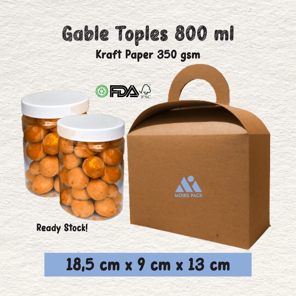 Jual Gable Box Toples Eskimo Tabung 800 ml 18,5x13x9 cm tebal 350 gsm ...