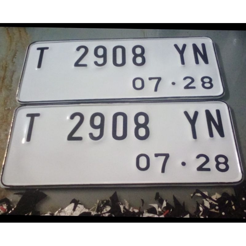 Jual PLAT NOMOR MOTOR PUTIH CUSTOM ATAU STANDAR | Shopee Indonesia