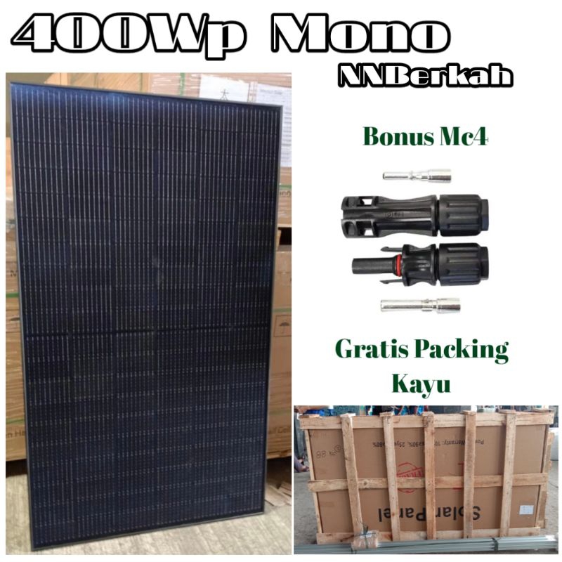 Jual Solar Panel Maysun 400Wp Mono Full Black Solar Cell Panel Surya ...