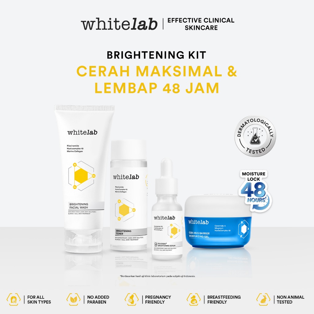 Jual Whitelab 4pcs Brightening Paket Wajah - Facial Wash, Toner, Serum ...
