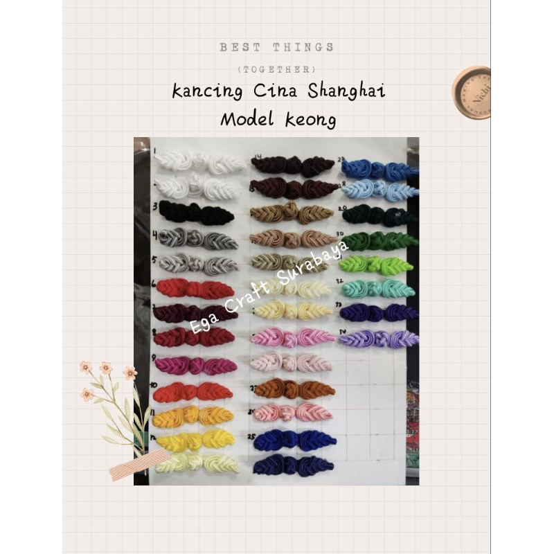 Jual Kancing Cina Shanghai Model Keong Per Pasang | Shopee Indonesia