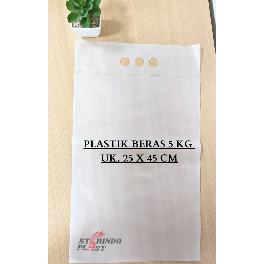 Jual Plastik Jinjing Kemasan Beras 5kg handle plong 3 jari jenis hdpe ...