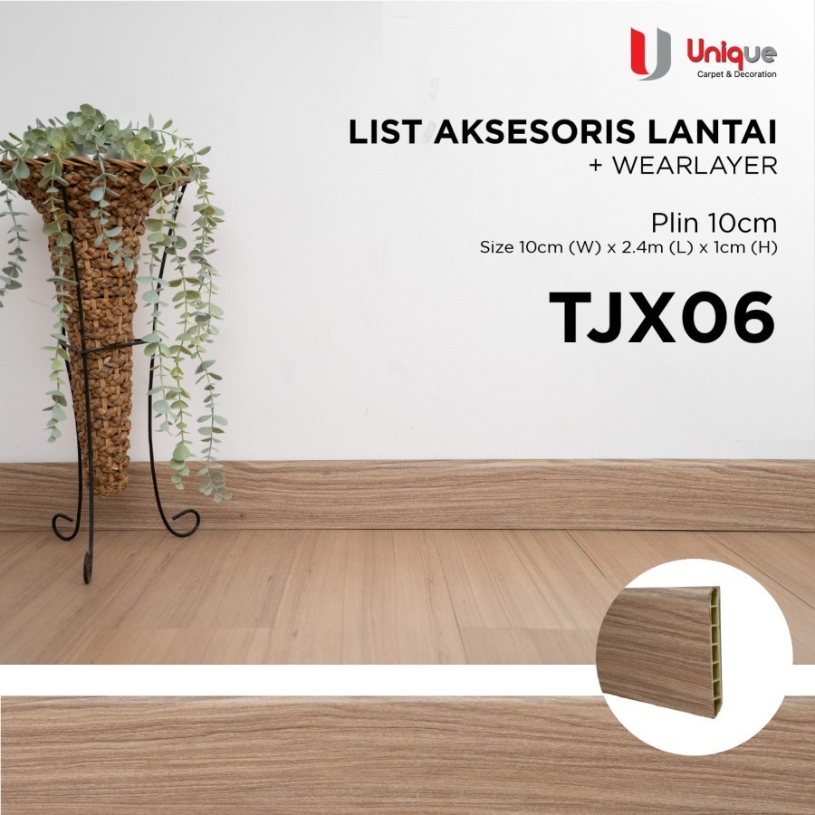 Jual Plint PVC Tinggi 10cm / Aksesoris List Lantai Vinyl / Skirting Flooring SPC / Plin Lantai ...