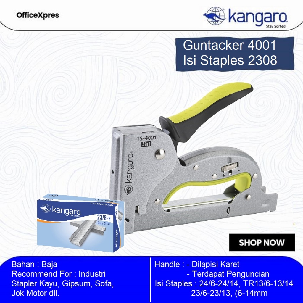 Jual Stapler Tembak 4 in 1 / Staples Tembak Multifungsi / Guntacker TS ...