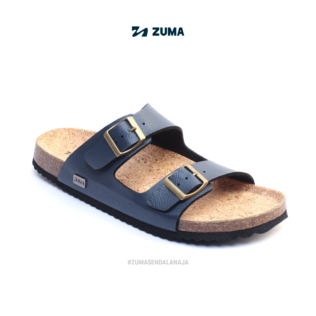 Jual Zuma Men Luca 4 Navy, Sandal Slop Pria Karet Slip On Polos, Navy ...