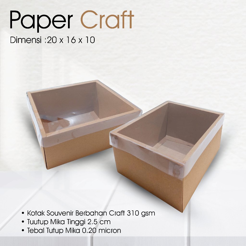 Jual Box Kemasan Sovenir Berbahan Kertas Craft Uk. 20 x 16 x 10 cm ...