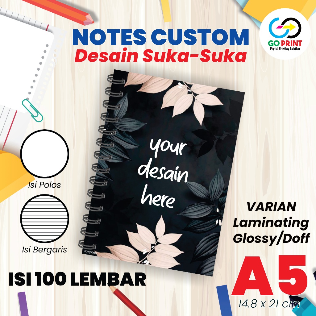 Jual Notebook Custom A5 Spiral / Block Note Custom / Catatan / Souvenir ... Jual Notebook Custom A5 Spiral / Block Note Custom / Catatan / Souvenir ...