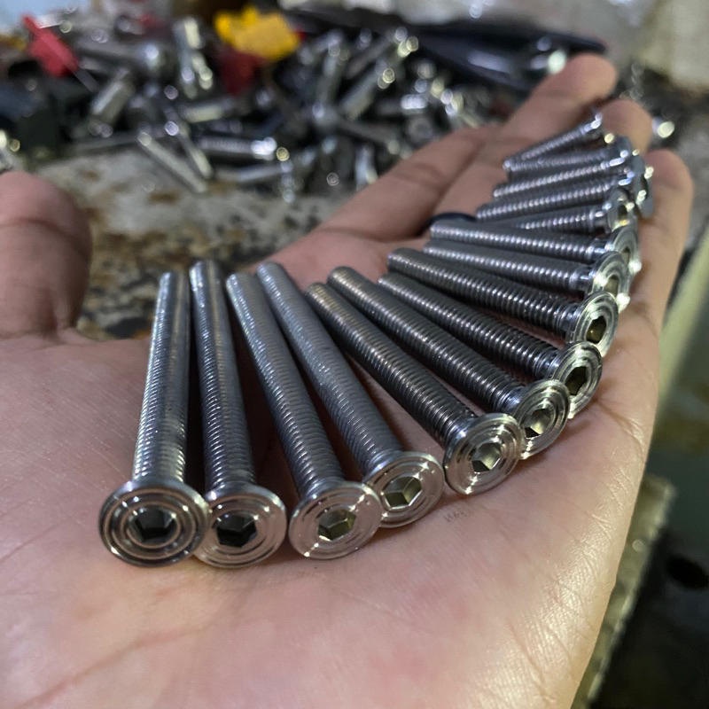 Jual baut stainless baut 12 / drat 12 baut / m8 L probolt slim stainless panjang 2cm sampai 8cm ...