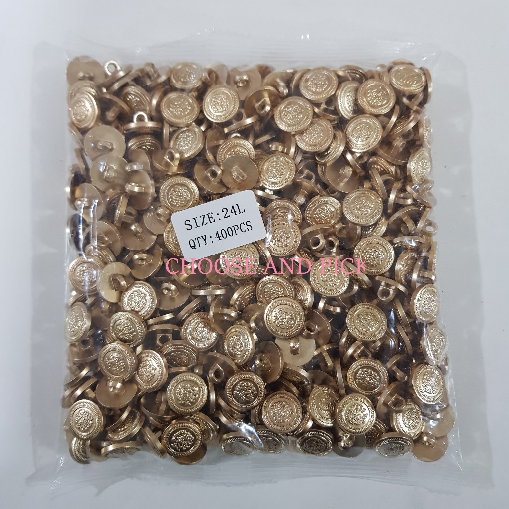 Jual Kancing Jas Almamater DOFF Motif Bunga 24L (15mm) dan 28L (18mm ...