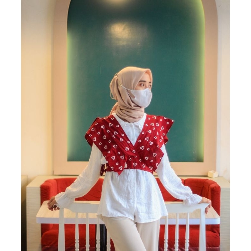 Jual OUTER CROP TOP WANITA RUFFLE MURAH | Shopee Indonesia