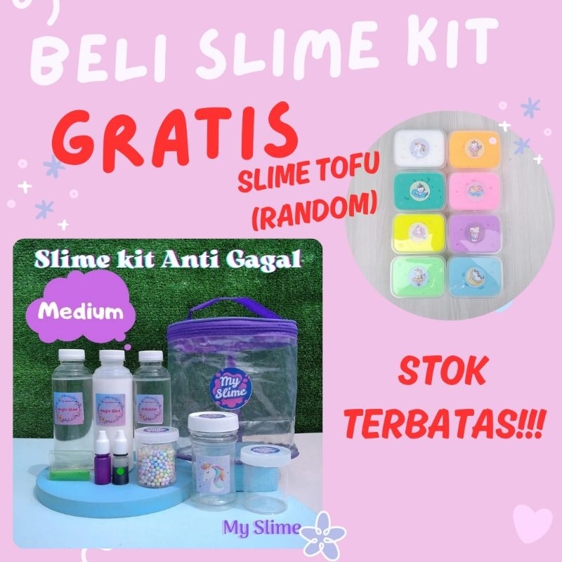 Jual SLIME KIT ANTI GAGAL MEDIUM UNGU/BAHAN SLIME/MEMBUAT SLIME/DIY SLIME/SLIME MAKER/DIY KIT ...