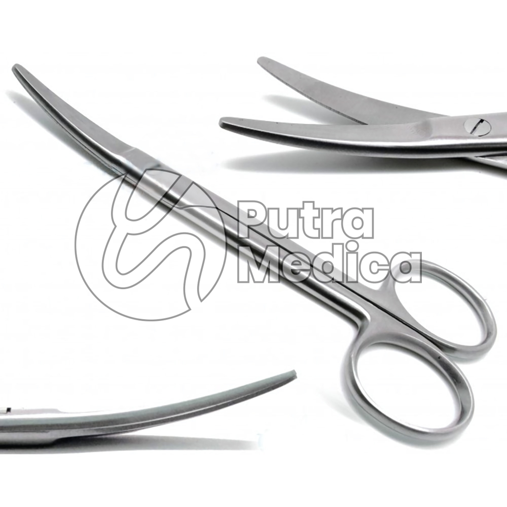 Jual Sakamed Gunting Jaringan Bedah Medis Bengkok Tumpul Tumpul 14cm ...