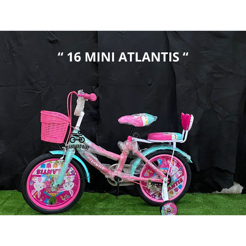 Jual SEPEDA MINI 16 ATLANTIS + BONCENGAN + RODA BANTU + KERANJANG ...