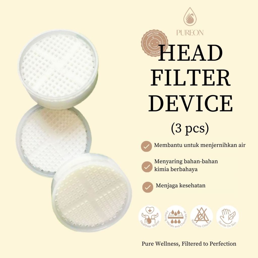 Jual Pureon Head Filter Refill 3 Pack - Penyaring Air Untuk Shower ...