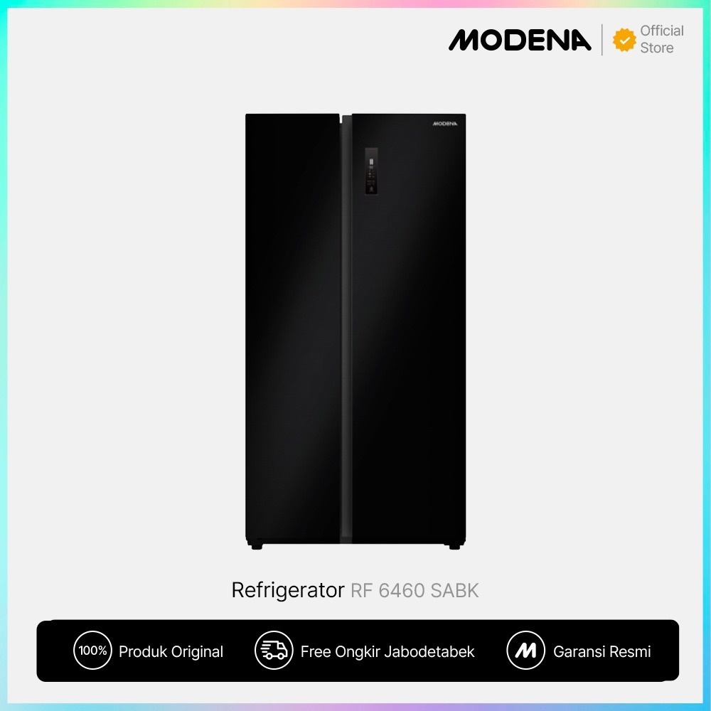 Jual MODENA Refrigerator Side by Side - RF 6460 SABK | Shopee Indonesia