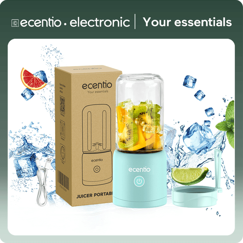 Jual ecentio blender mini 380ml USB 8 Mata Pisau 304 stainless steel Blender Portable kaca ...