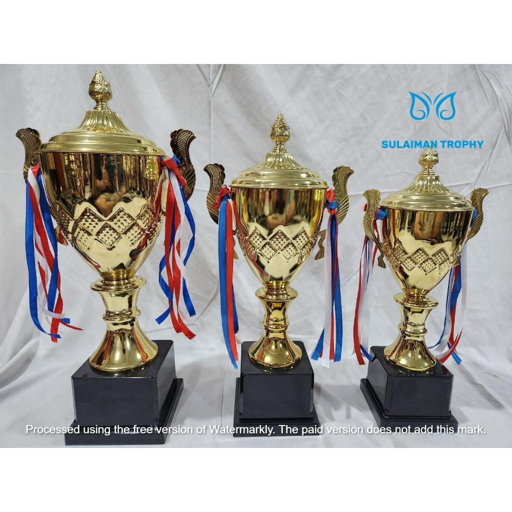 Jual Piala Trophy Impor CUP Metal Besi Kuningan SET 1,2,3 | Shopee ...