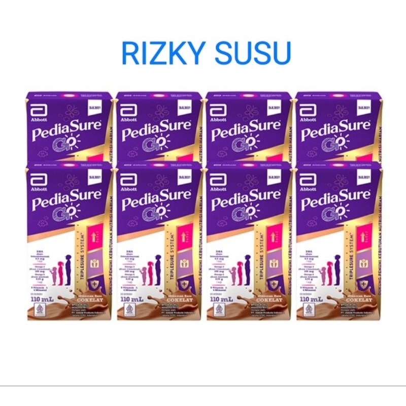 Jual PEDIASURE GO UHT COKLAT VANILA (8PCS) | Shopee Indonesia