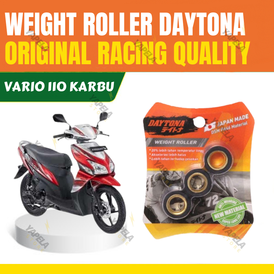 Jual Roller Vario 110 Karbu/Techno Daytona Japan Original Weight Roller ...
