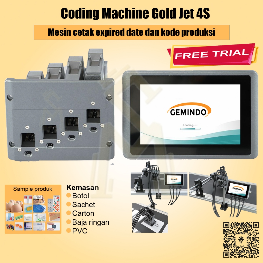 Jual Inkjet Printer Gold-Jet 4S Mesin Cetak Expired Date Kadaluarsa ...