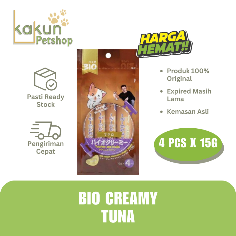 Jual Bio Creamy Tuna 4 x 15Gr Snack/Treat/Cemilan Kucing ( Cat ...