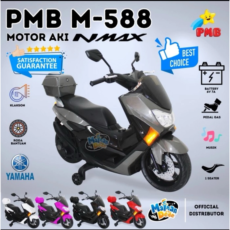 Jual Motor Aki Cas Mainan Anak PMB NMax Raid BESAR 588 Murah BDG ...