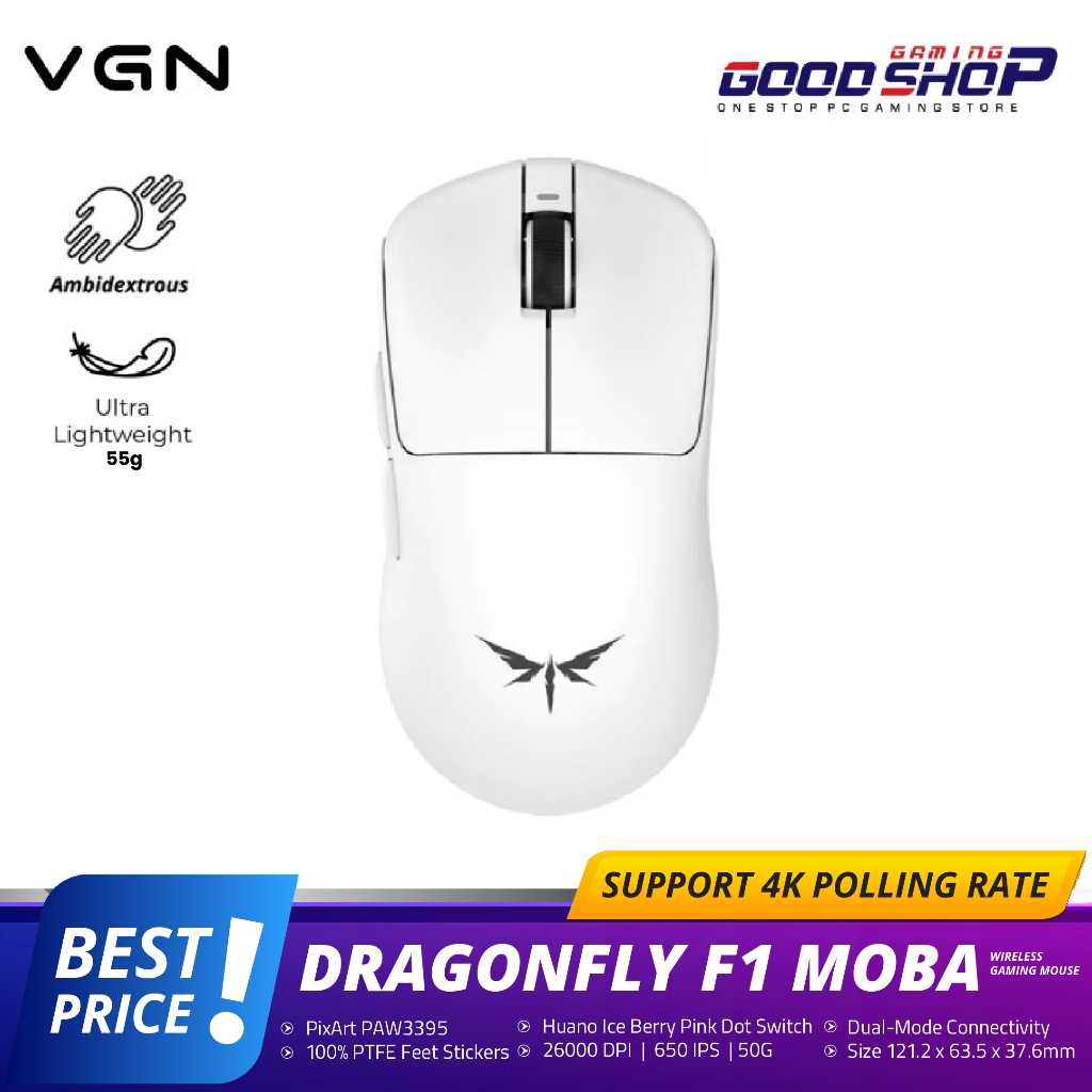 Jual VGN Dragonfly F1 MOBA 4K Series Wireless Mouse | Shopee Indonesia