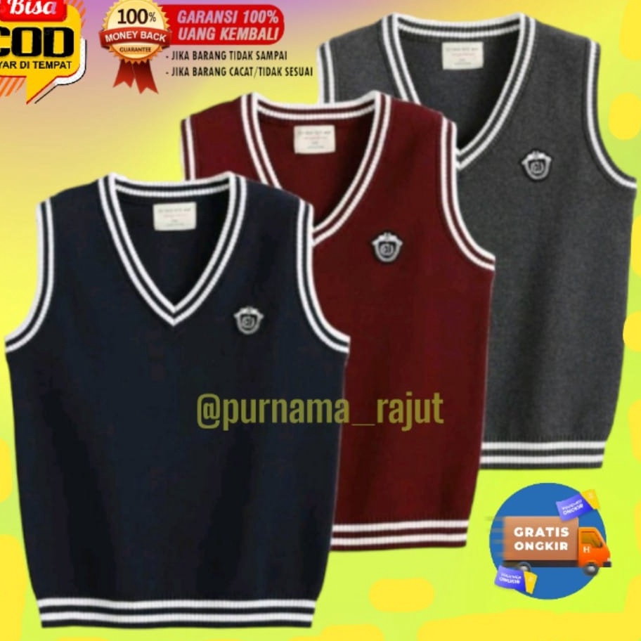 Jual ilihan Terlengkap Rompi Rajut Sekolah SMA SMP SD TK PAUD DEWASA ...