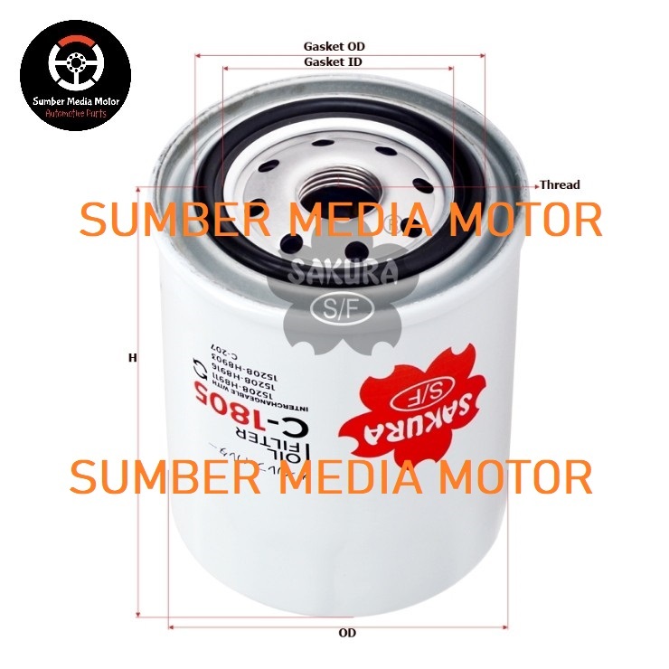 Jual Sakura Oil Filter Oli C-1805 Nissan Datsun 120Y Sunny | Shopee ...