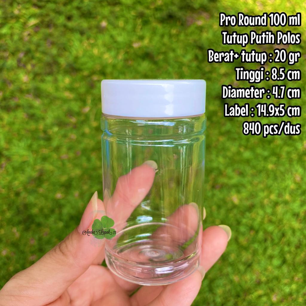 Jual Botol toples PRO ROUND 100 ml botol lada bubuk botol plastik 100 ...