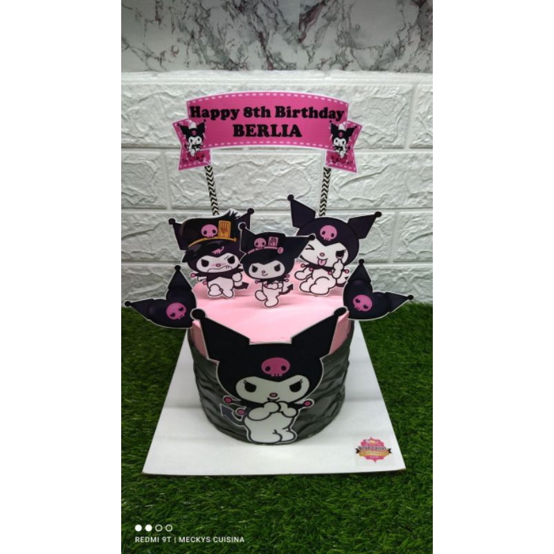 Jual TOPPER KARAKTER KUROMI/KUE ULANG TAHUN KUROMI/TOPPER KUE TART ...