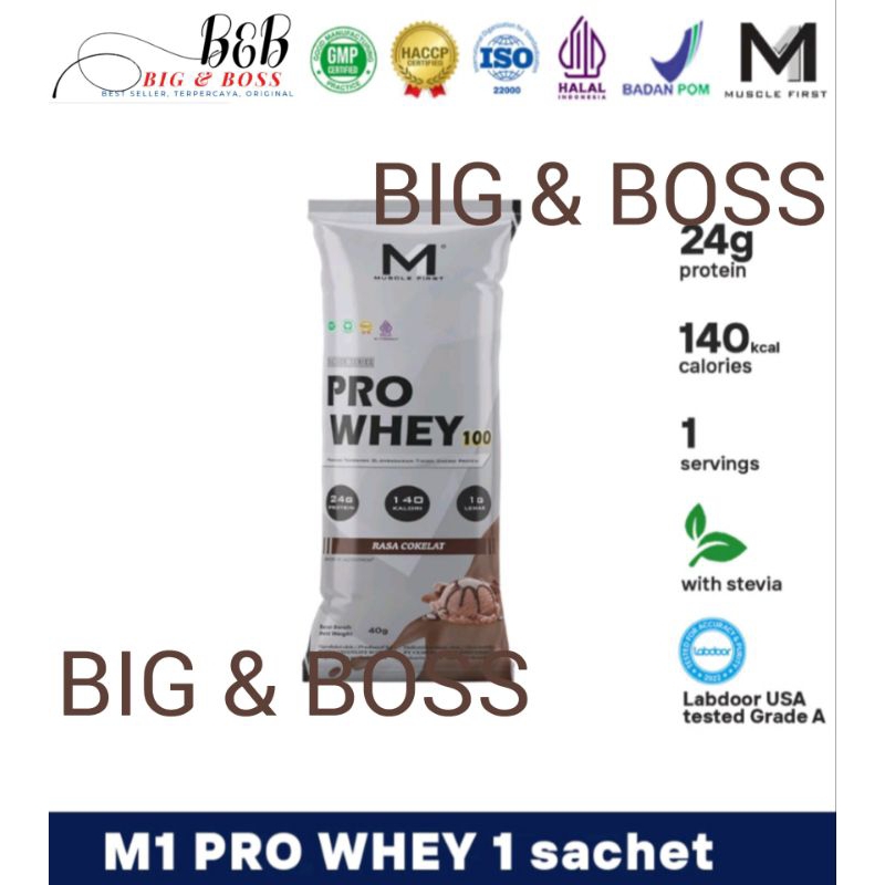 Jual M1 Pro Whey 100 Protein 1Sachet Musclefirst | Shopee Indonesia