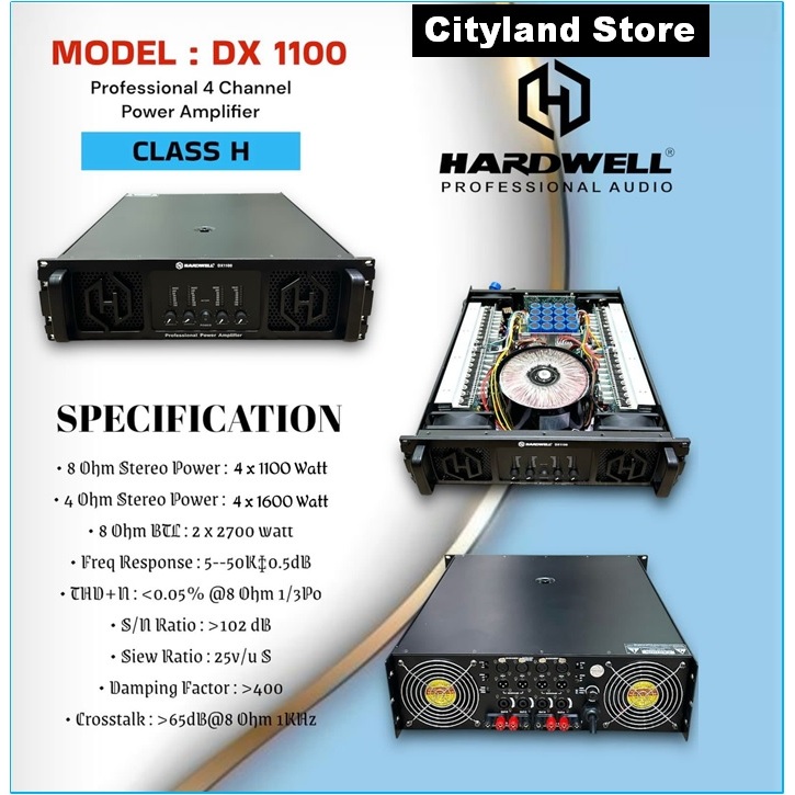 Jual Power Amplifier Hardwell DX 1100/ dx-1100 Original 4 Channel ...