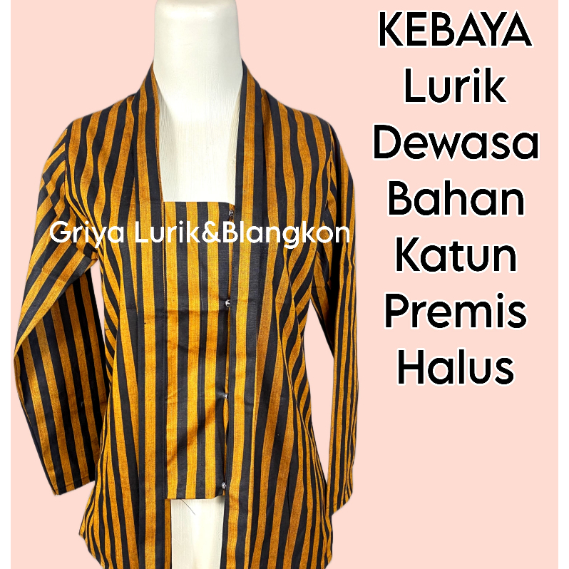 Jual Kebaya wanita Lurik adat Jawa | baju adat Jawa wanita | baju lurik wanita | Shopee Indonesia
