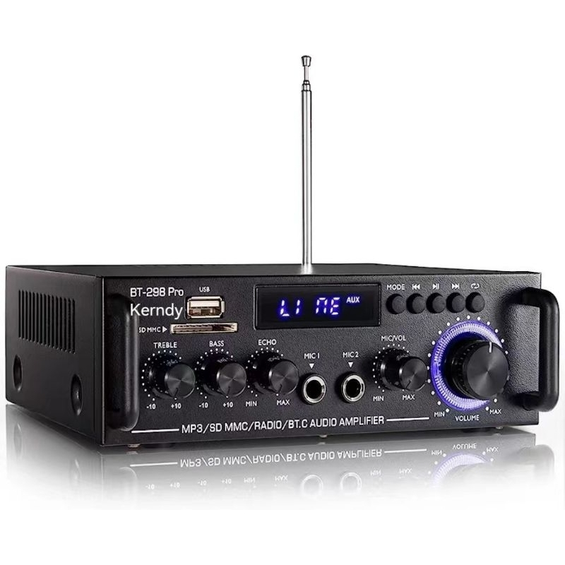 Jual (Model 2024)Amplifier KERNDY BT-298 PRO ECHO Bluetooth EQ Audio ...