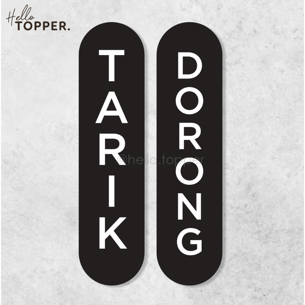 Jual Sign Tarik Dorong Push Pull Acrylic Signage | Shopee Indonesia