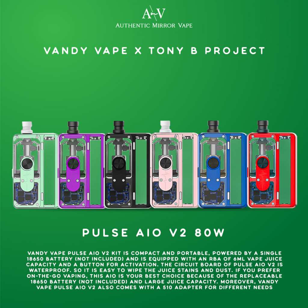 Jual Pulse Aio V2 80W 18650 Kit include RBA by Vandy Vape - Pulse V2 ...