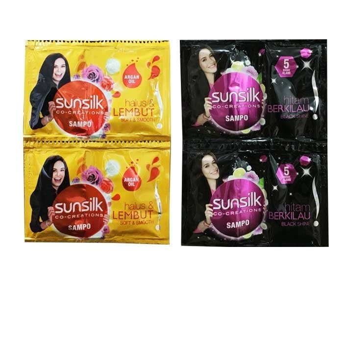 Jual Shampoo SUNSILK Sachet Black Shine Sunsilk Soft & Smooth Rencengan ...