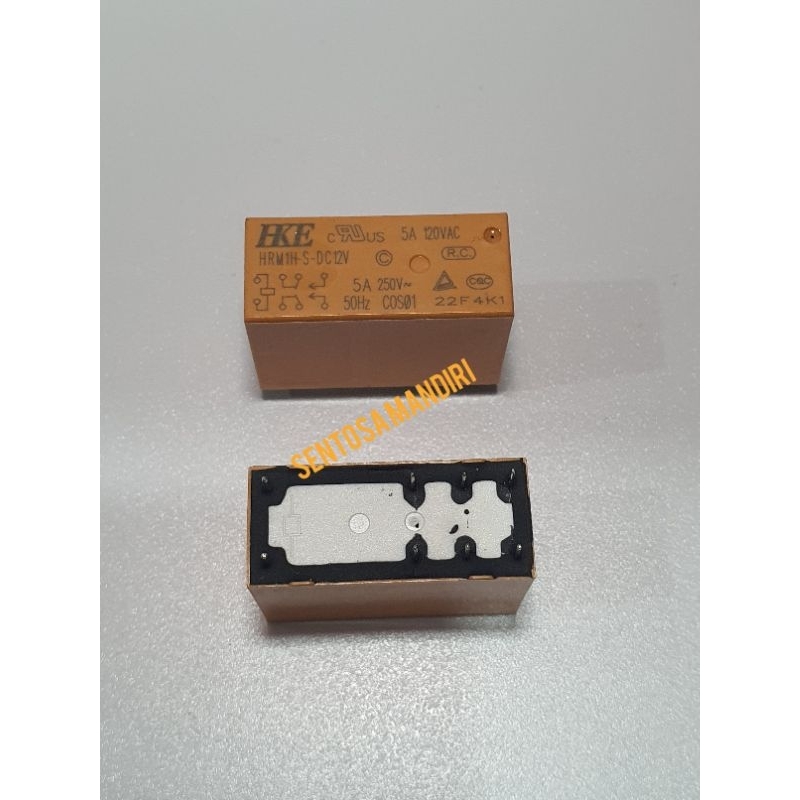 Jual RELAY RILEY HKE orange 8P 12V 5A 8 pin kaki besar 12 volt 5 ampere ...