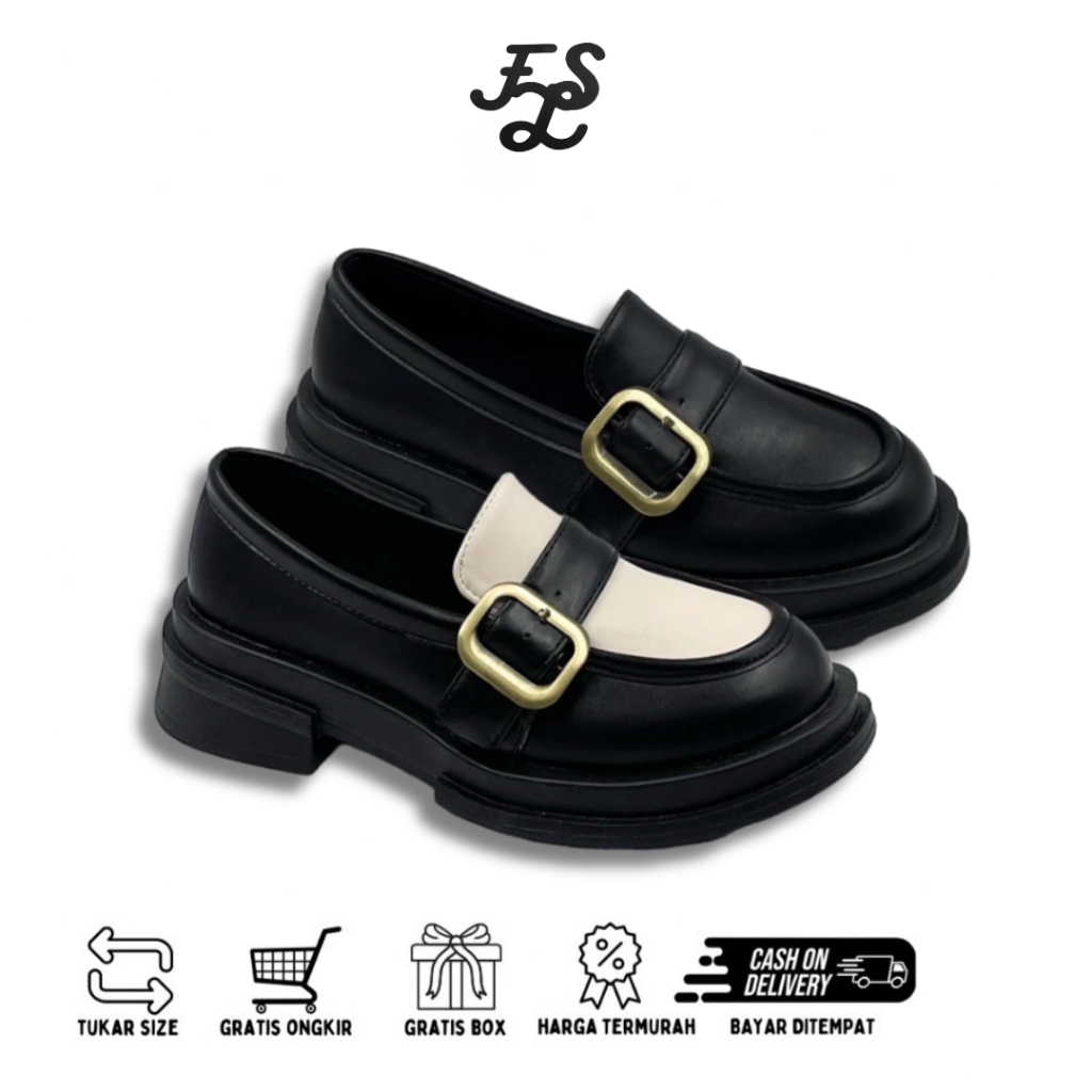 Jual LUMMYSHOP Azura Sepatu Flatshoes Wanita Sepatu Loafers Docmart ...
