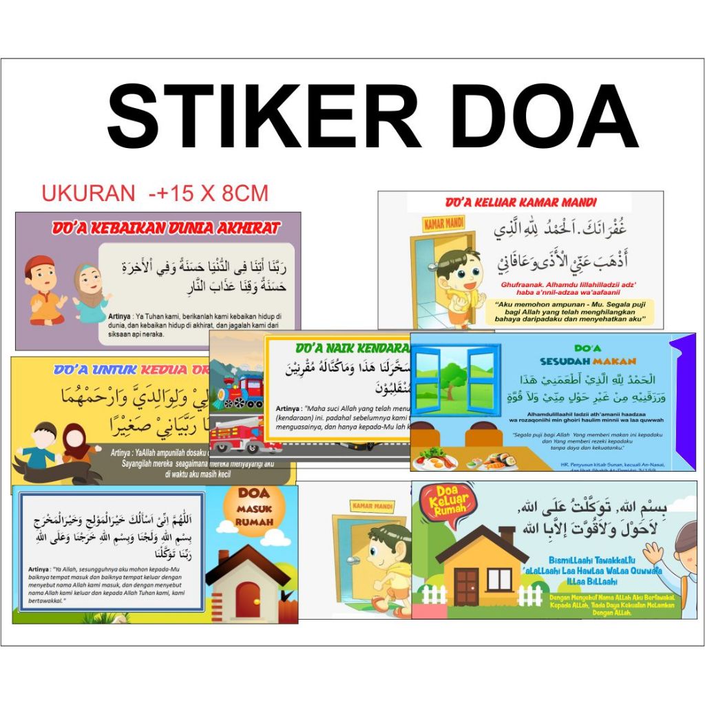 Jual STIKER DOA SEHARI-HARI (isi 24 pcs ) lebih hemat | Shopee Indonesia