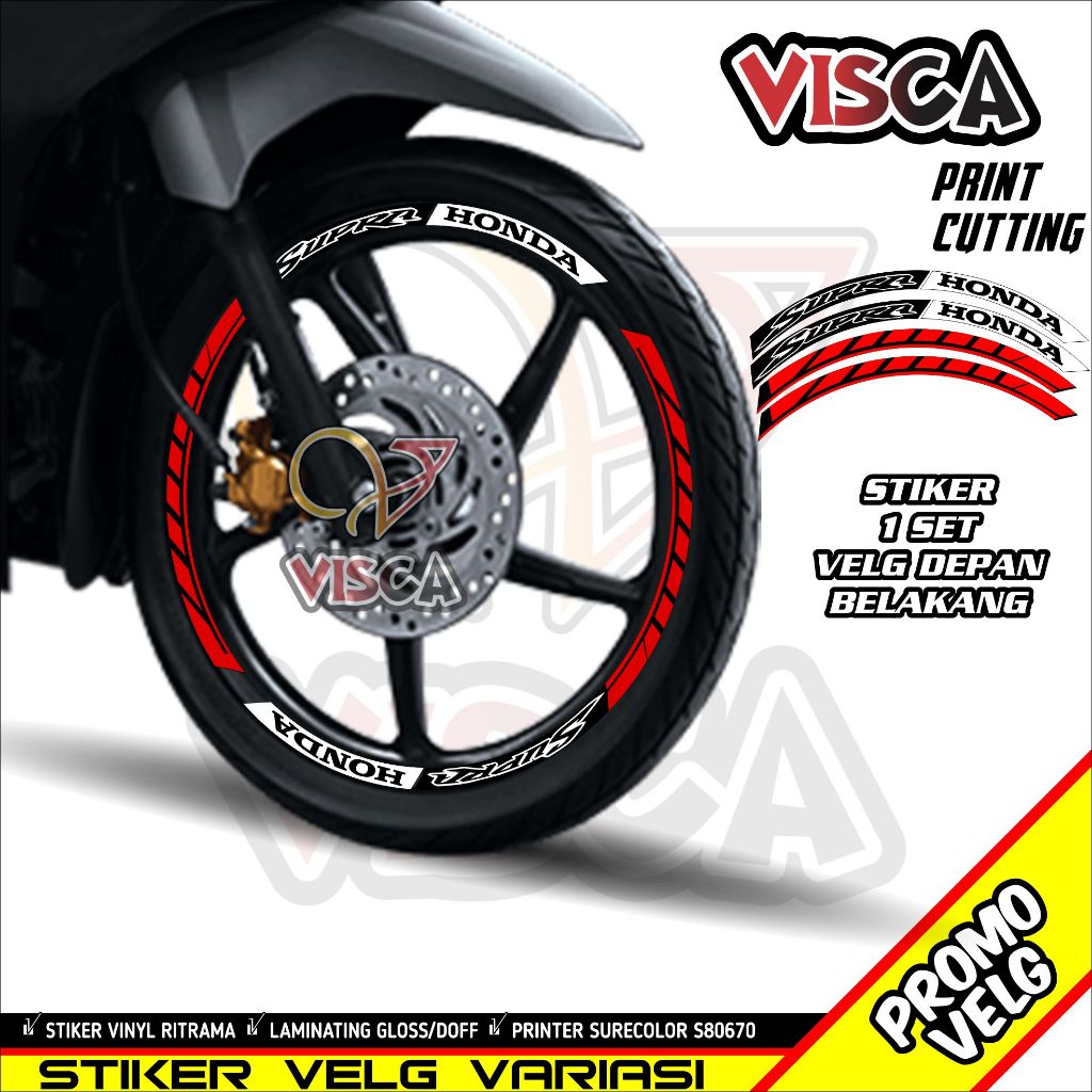 Jual Stiker Velg List Velg Motor Stiker Velg Supra Hitech 2 | Shopee ...