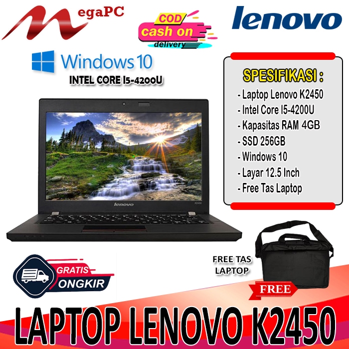 Jual Laptop Lenovo Thinkpad K2450 Intel Core I5-4200U Ram 4GB SSD 256GB | Shopee Indonesia