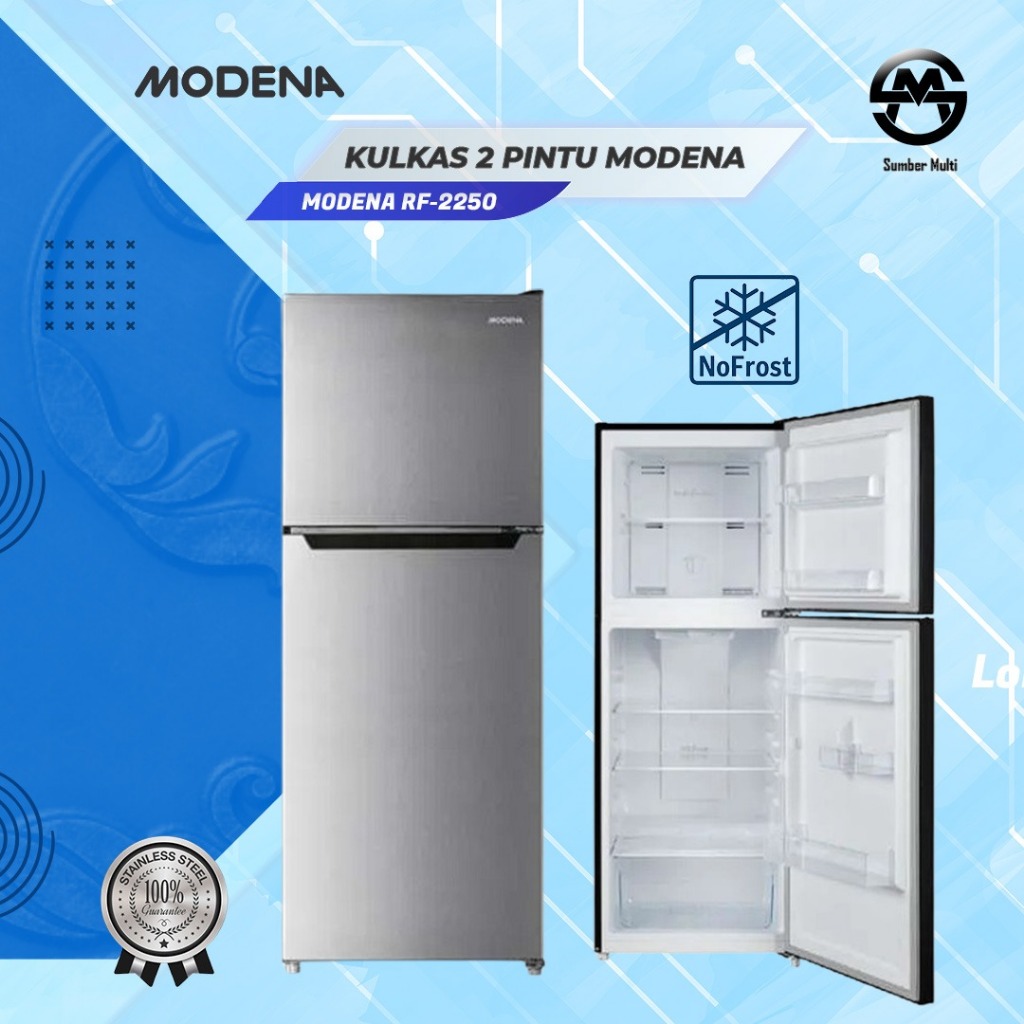 Jual KULKAS MODENA- RF 2250 TGDS 225 Liter | Shopee Indonesia