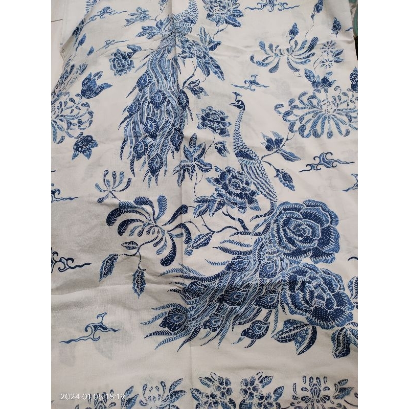 Jual (Original) Kain batik solo merak melati putih tulang limited warna ...