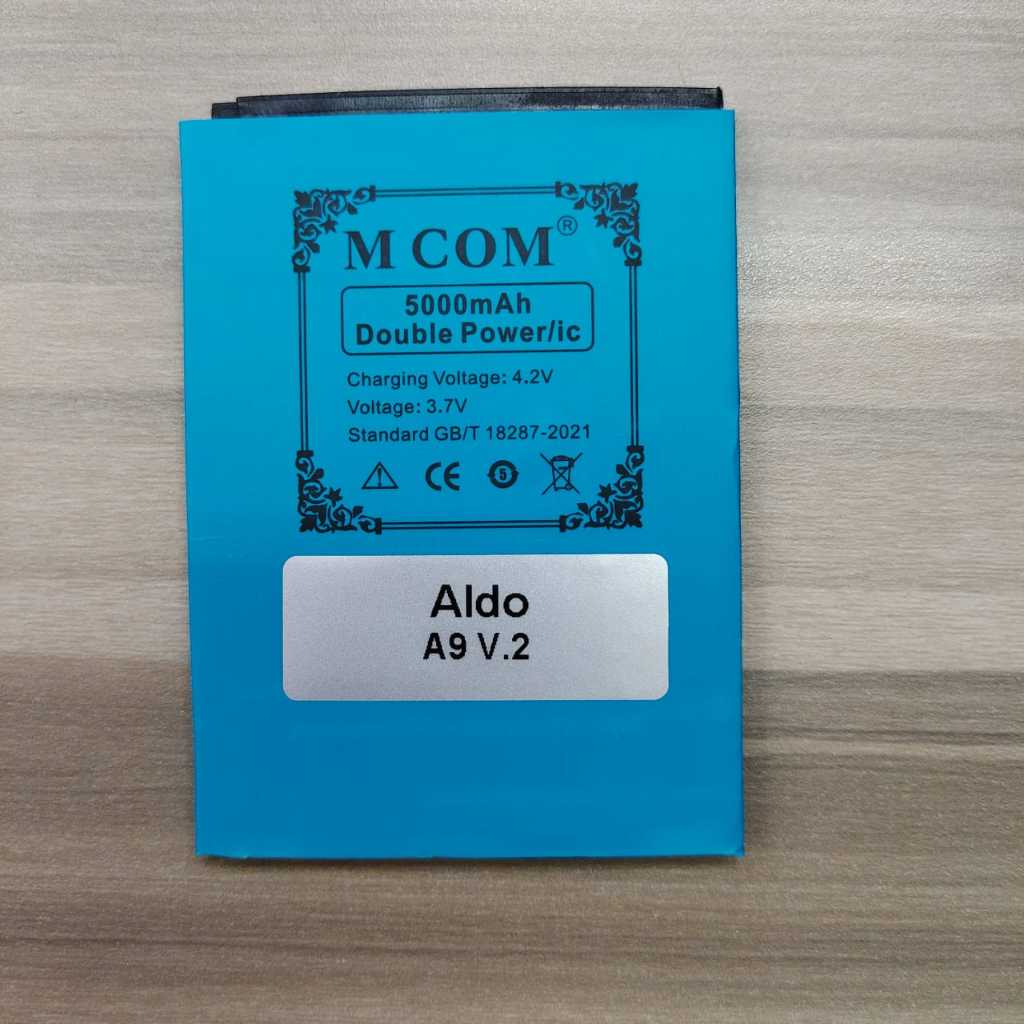 Jual Battery Batere Batre Baterai Double Power Mcom Aldo A9 Versi 2, L = 5.6cm | Shopee Indonesia