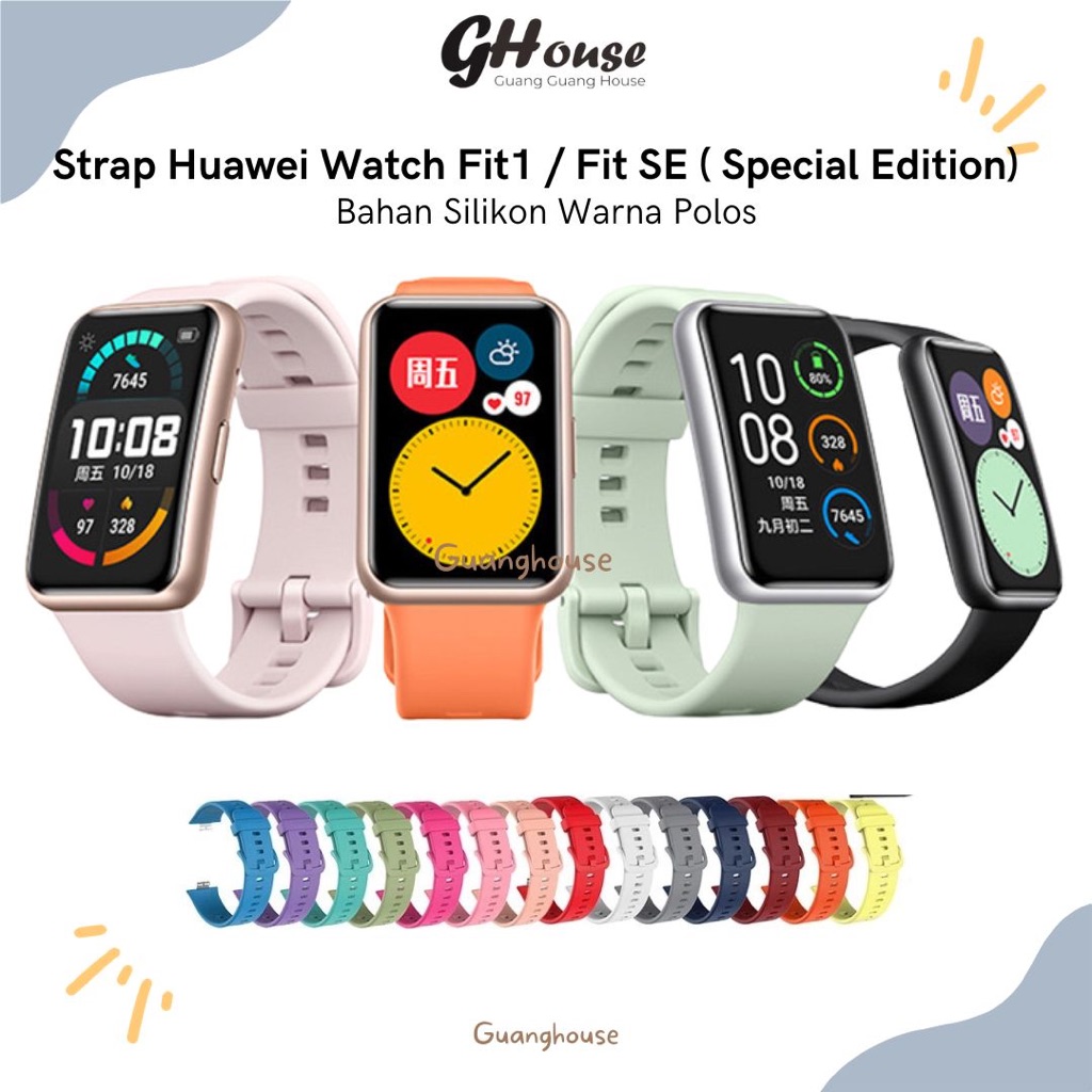 Jual Strap Huawei Watch Fit SE Silikon Tali Jam Huawei Watch Fit / Fit ...